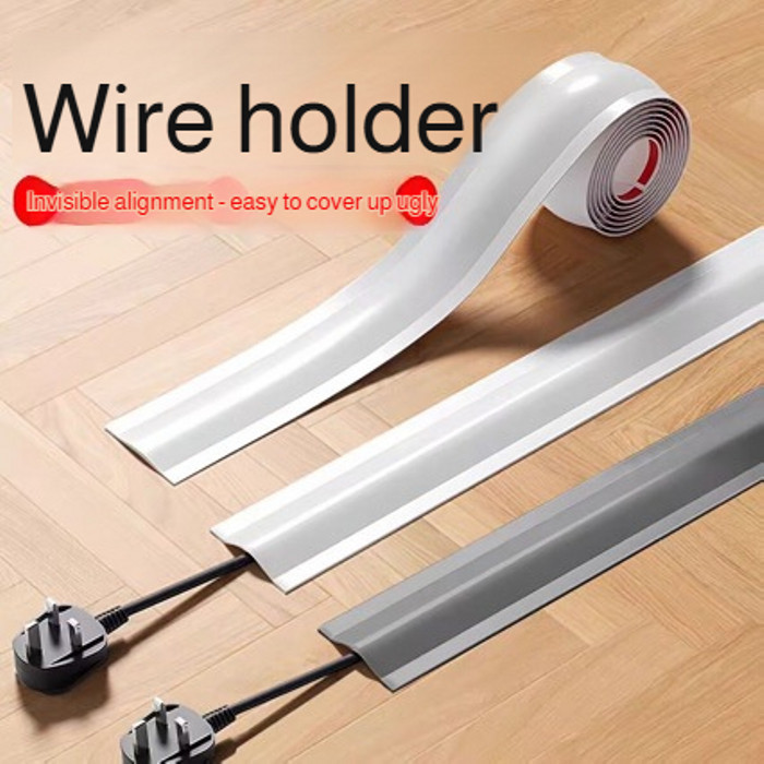 【Anti-Tread/Invisible】Flexible Wire Groove Floor Cable Organizer ...