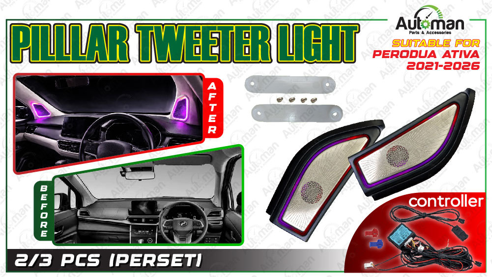 Pillar Tweeter Speaker Cover Perodua Ativa 2021 - 2026 RGB Ambient ...