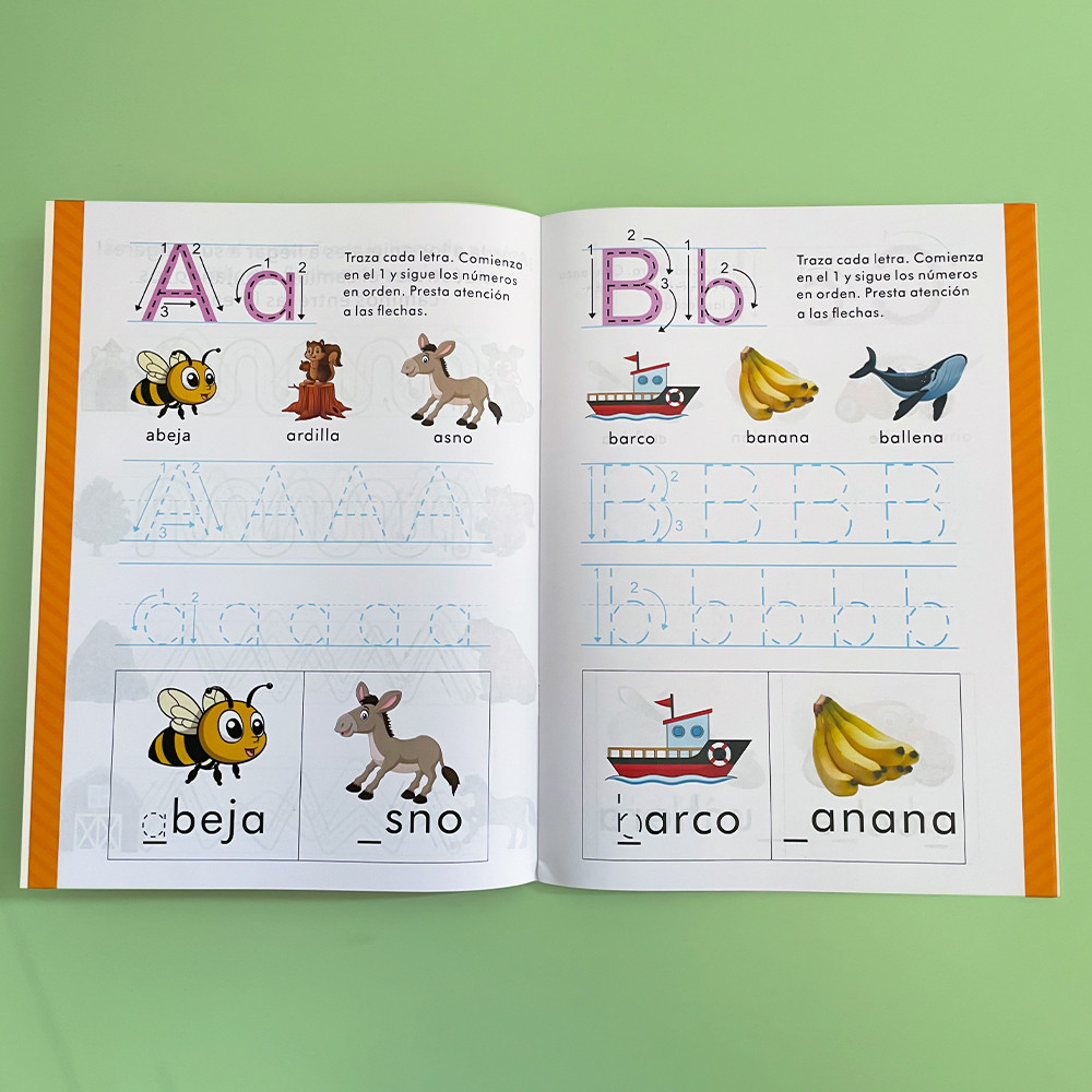 Spanish Alphabet Tracing & Writing Workbook for Kids Homeschool ...