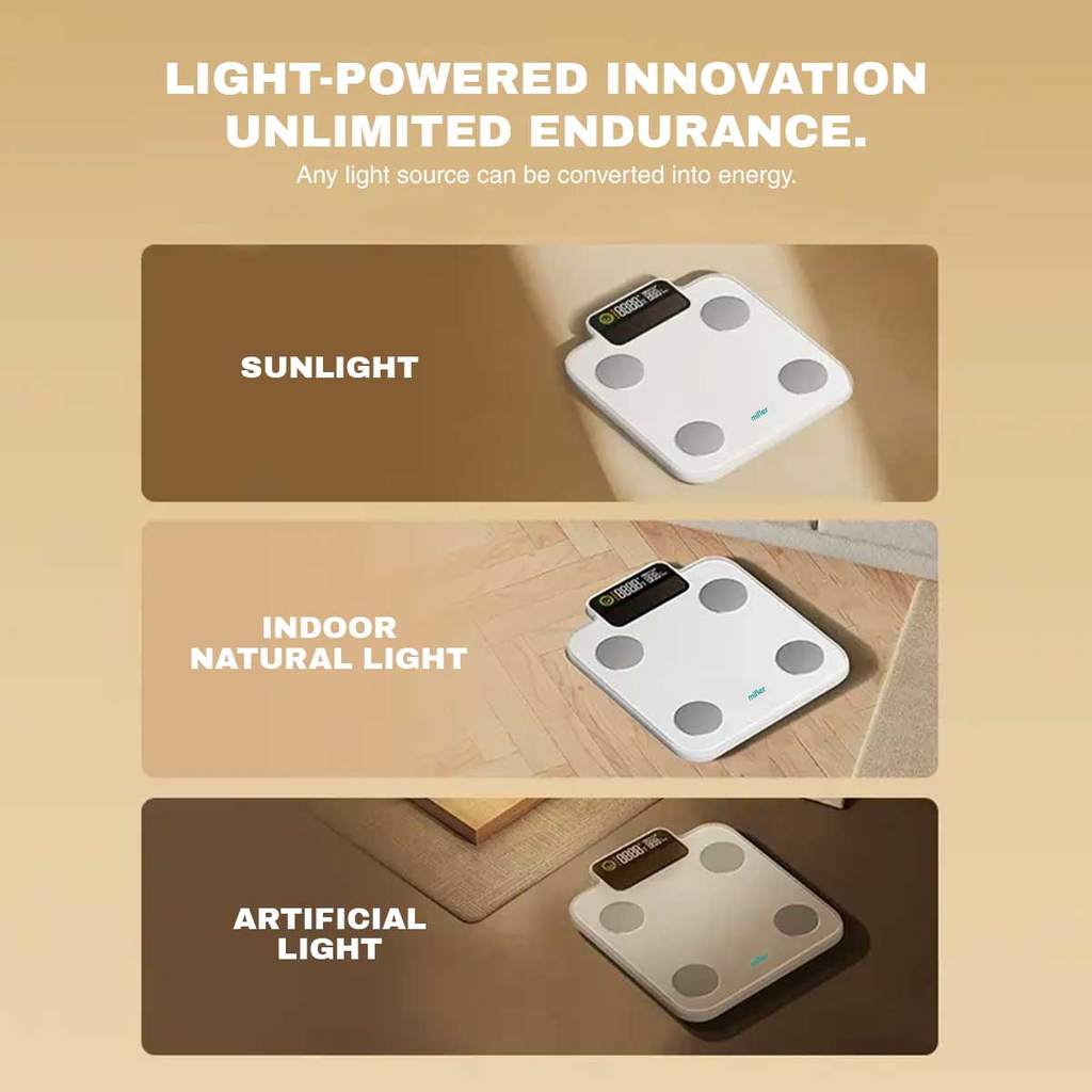 Mifier K60 Solar Tech Smart Scale Body Fat Scale with Large Color ...