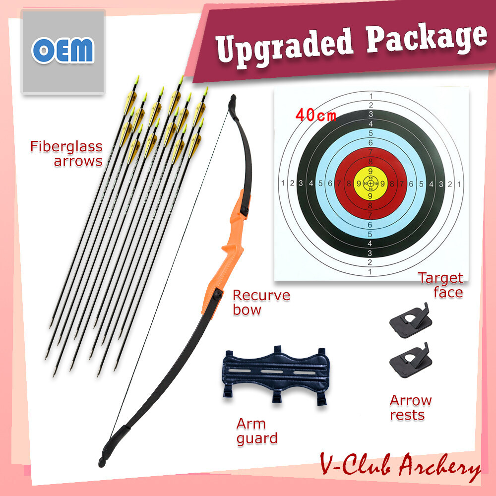 V Club Archery Blitz Wolf Fun Shooting Recurve Pull Bow - LH/RH - 20/30 ...