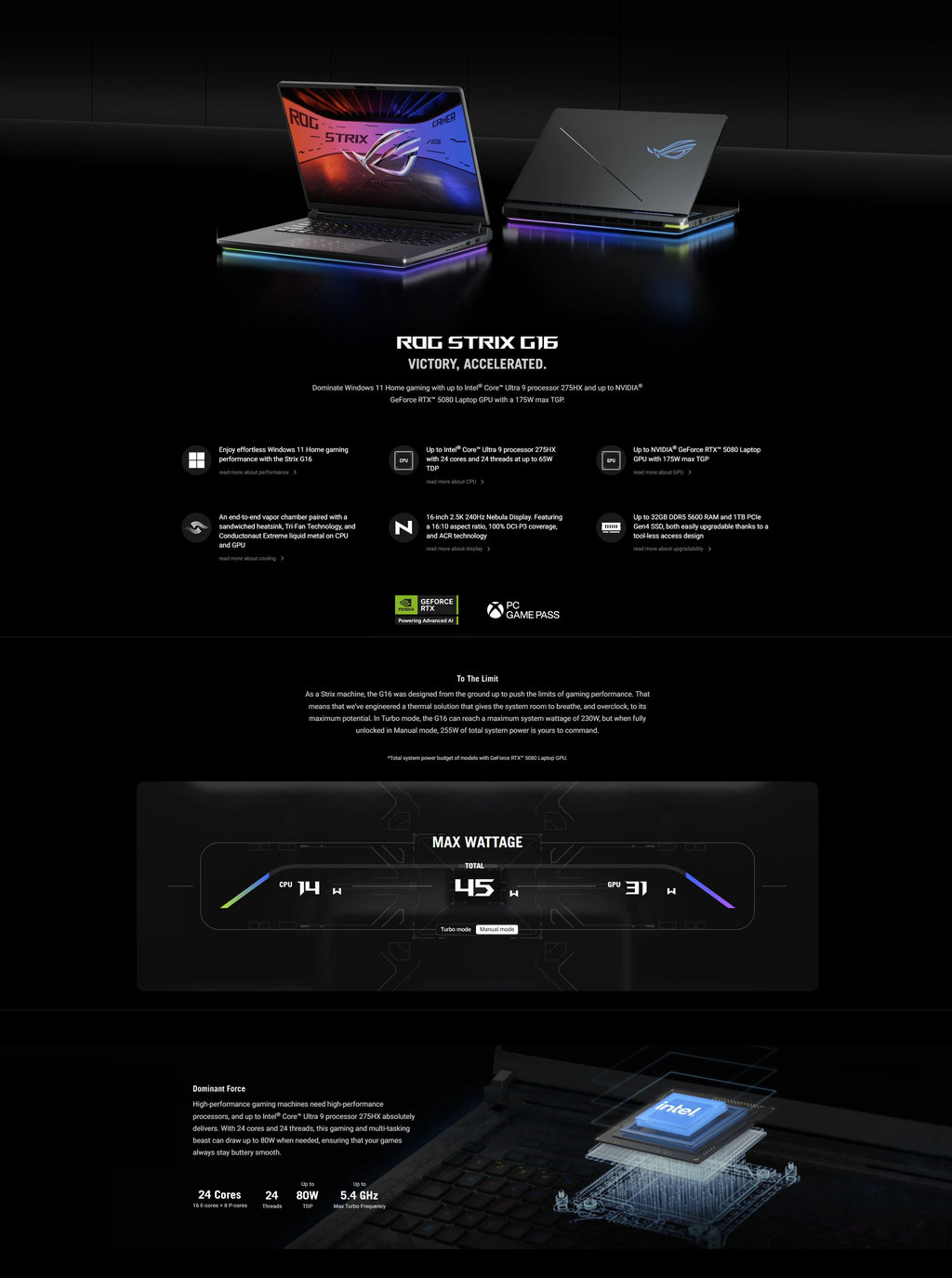 ASUS ROG Strix G16 G615J-HN3046W (Intel Core i5-13450HX /16GB-32GB RAM ...