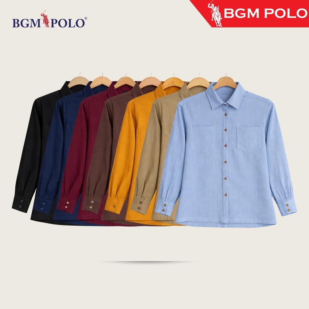BGM POLO LADIES PLAIN SHIRT WITH 2 POCKET-BP-LS4762P-SFE Blouses Tops ...