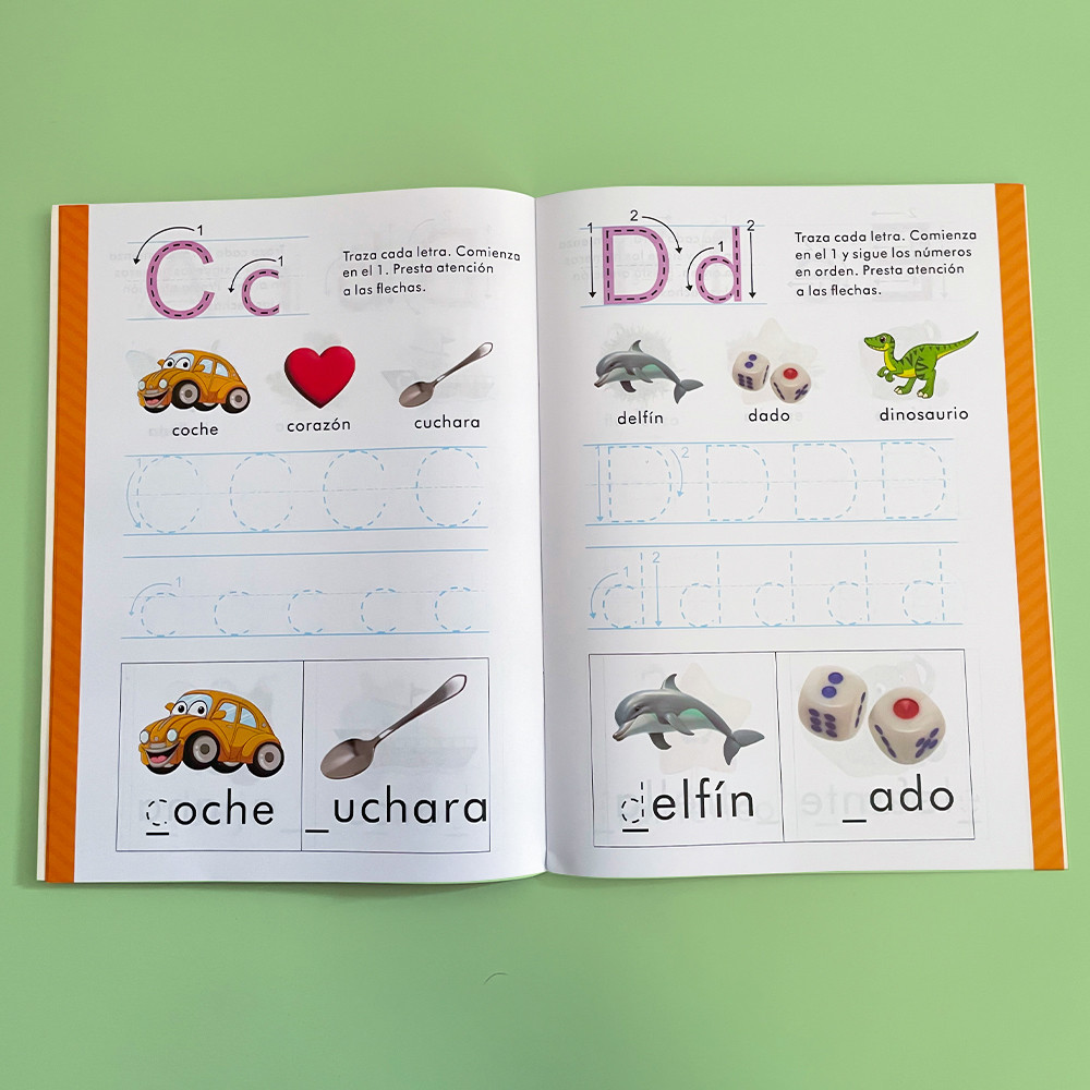 Spanish Alphabet Tracing & Writing Workbook for Kids Homeschool ...