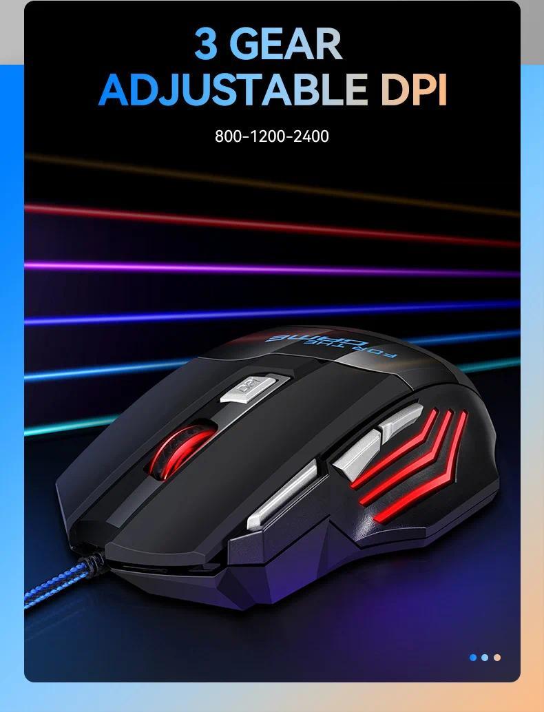 2026 NEW USB Wired Gaming Mouse 7 Button Backlit Ergonomic Mice 2400 ...