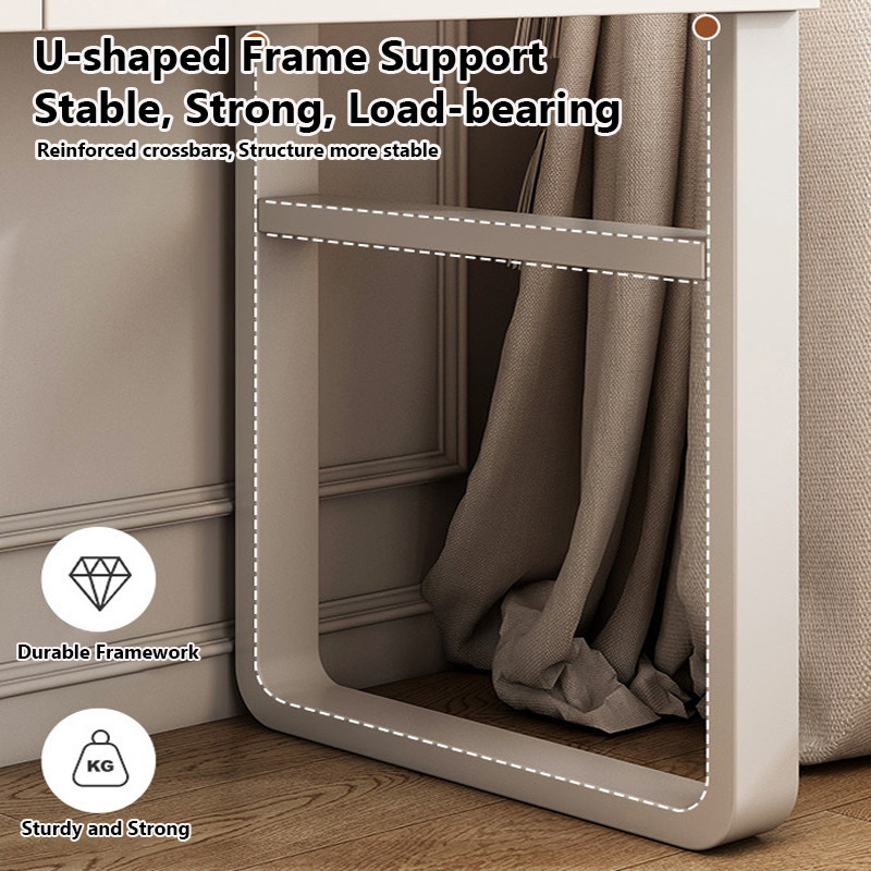 GDeal 130cm/170cm Modern Dressing Table Side Cabinet Without Mirror ...