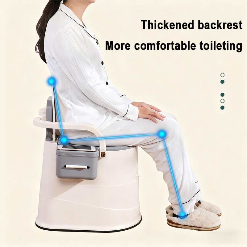 𝐆𝐫𝐞𝐞𝐧 𝐋𝐞𝐚𝐟 Portable Toilet Elderly Pregnant Women With Armrests Bowl ...