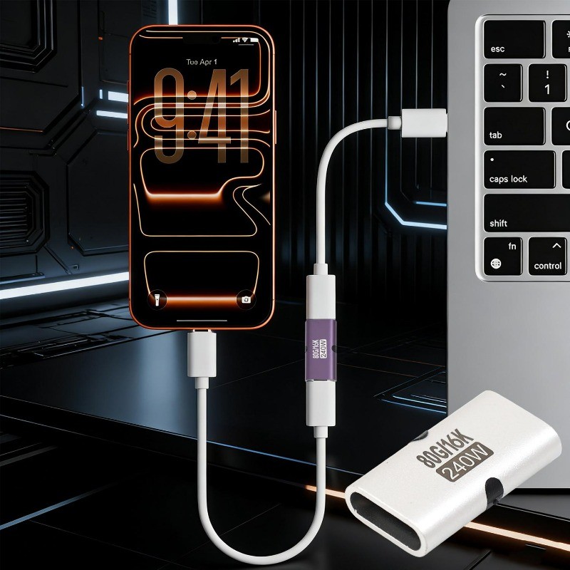 240W PD Type-C Female To Female Fast Charging Adapters - Compact ...