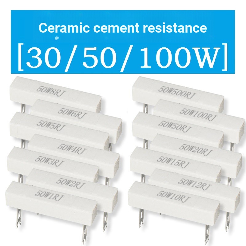 [30W 50W 100W] Cement Resistor Ceramic Winding Vertical 0.1 R/0.15 R/0. ...