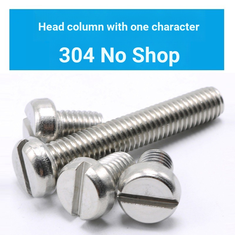 3019 > [M4 M5 M6 M8] GB65 Stainless Steel 304 Flat Slotted Cylindrical Head Screw Round Head ...