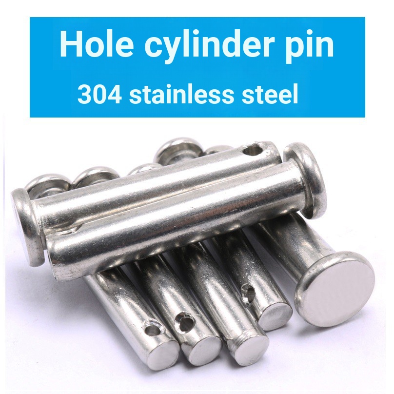 3046 > [M3 M4 M5 M6 M8 M10] GB882 Stainless Steel 304 Pin Shaft Flat Head with Hole Cylindrical ...
