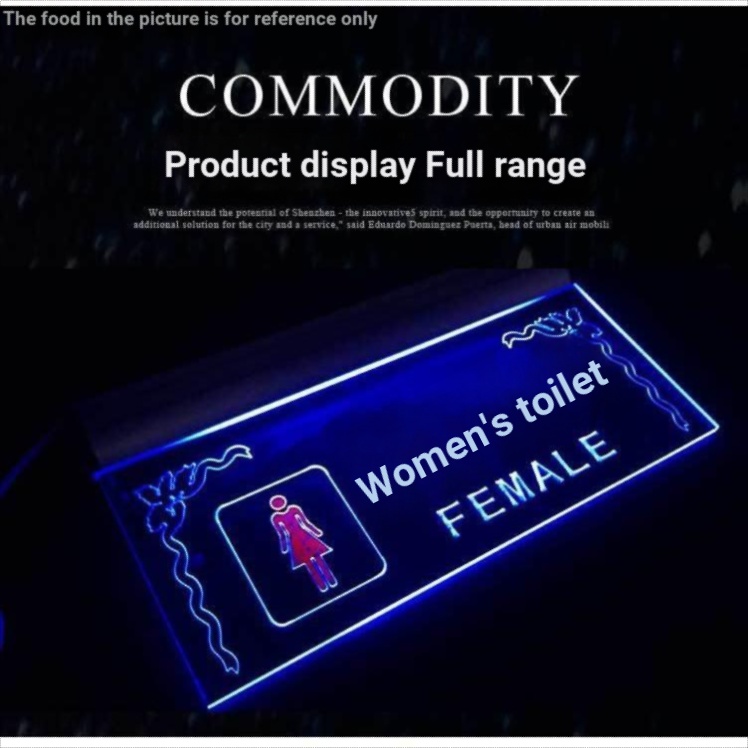 12.05 Toilet Signs Luminous Men Women Customized LED Light Arrow ...