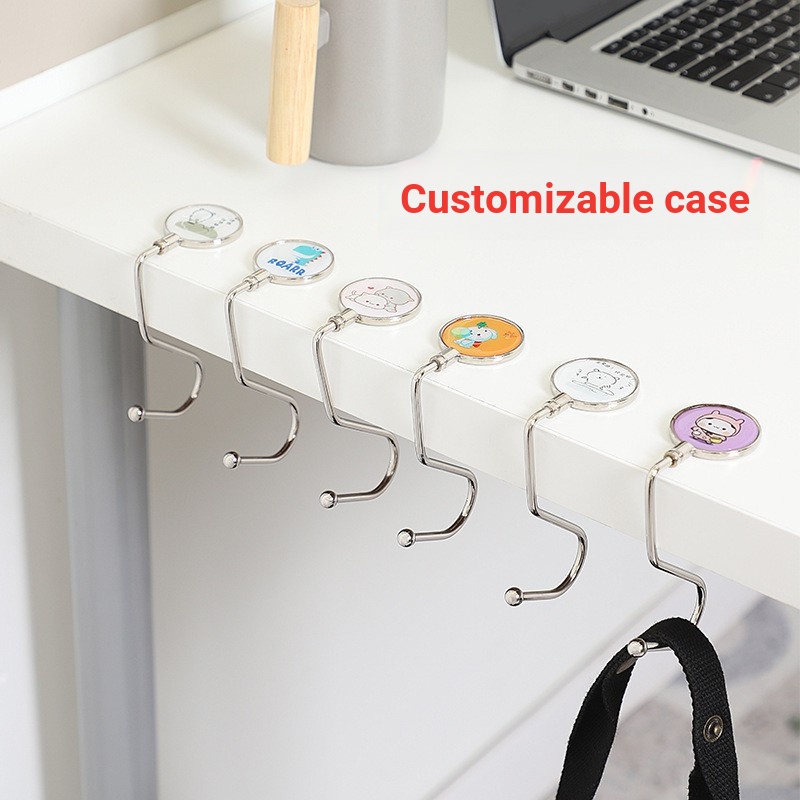 HoHo Home Goods Storage Hook Movable Office Desk Side Student Hanging ...