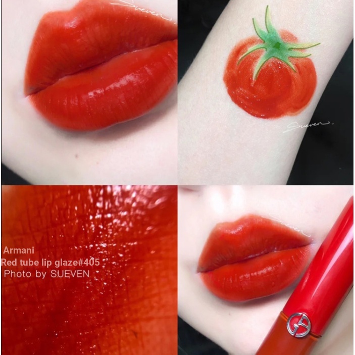 Armani New Color Red Tube Velvet Matte Lip Glaze Water Mist Lipstick ...