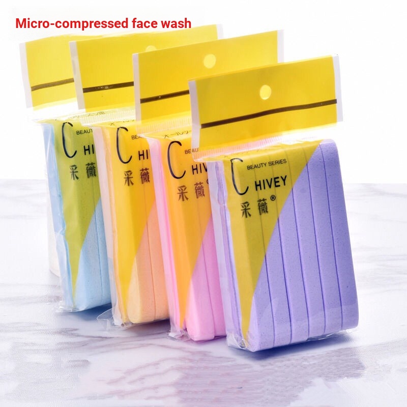 Caiwei Compressed Face Puff Wash Sponge 1 Pack 12 Pcs Sponge/Cleansing ...