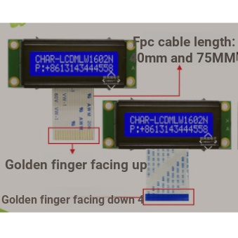 Customized Small Size 53X20MM 1602 LCD 16X2 Character Symbol Display ...
