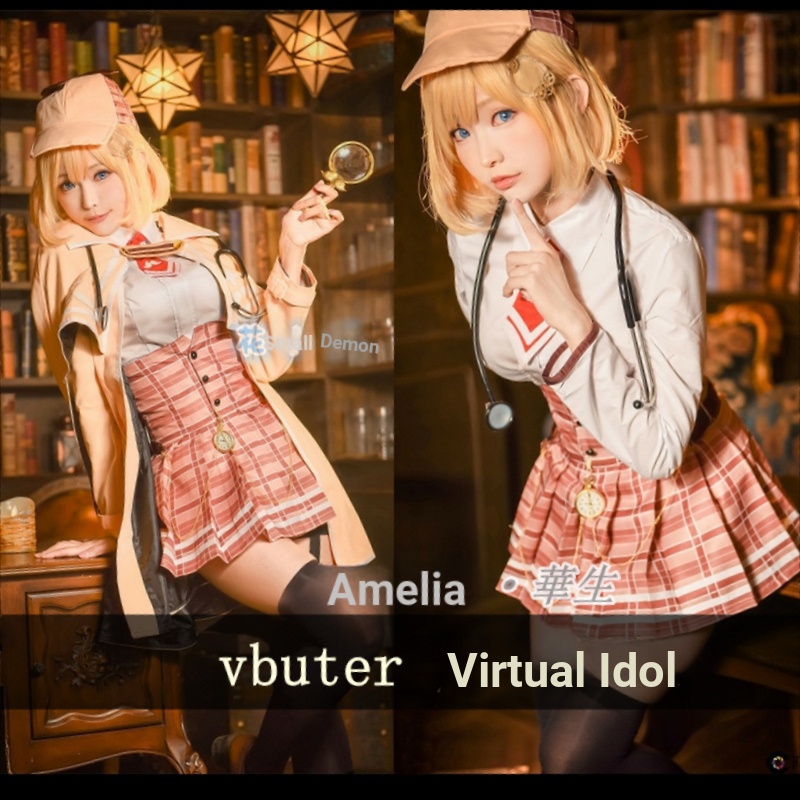Virtual vtuber Amelia Watson cos Hololive EN Idol Suit cosplay Game Performance Costume | Shopee ...