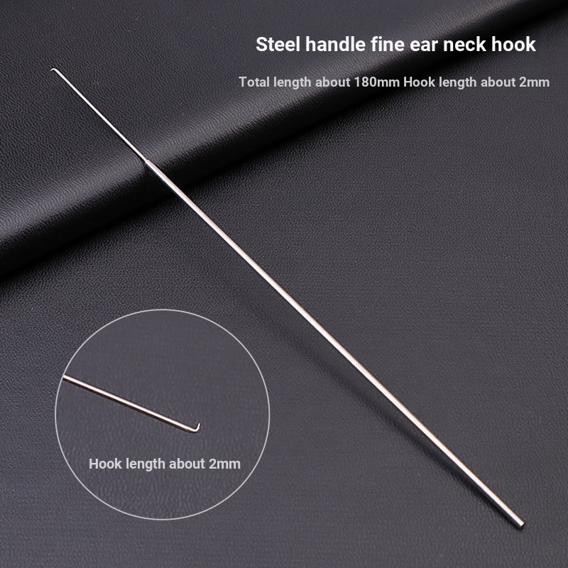 Steel Handle Fine Hook Ear Picking Stone Hard Ear Wax Fine Ear Hook ...