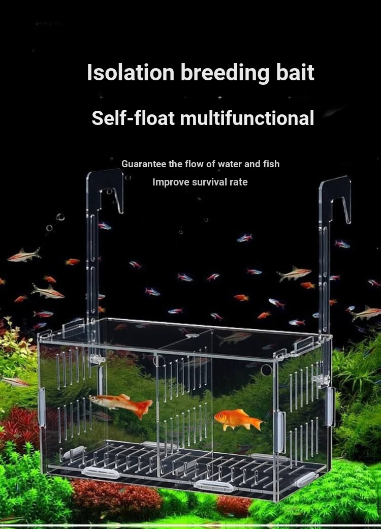 Fish Tank Isolation Box Transparent Acrylic Hatching Box Guppy Breeding ...
