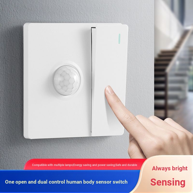 One Open Dual Control Plus Human Body Sensor Switch Light Control ...