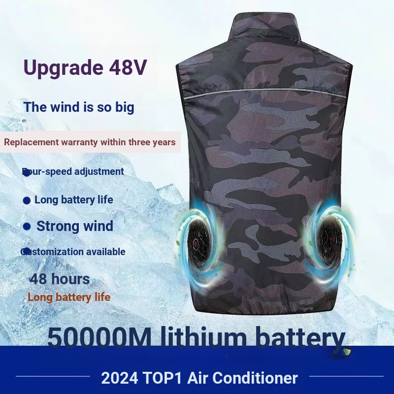 Summer Cooling Vest Men Women Air Conditioning Clothes Charging Fan ...