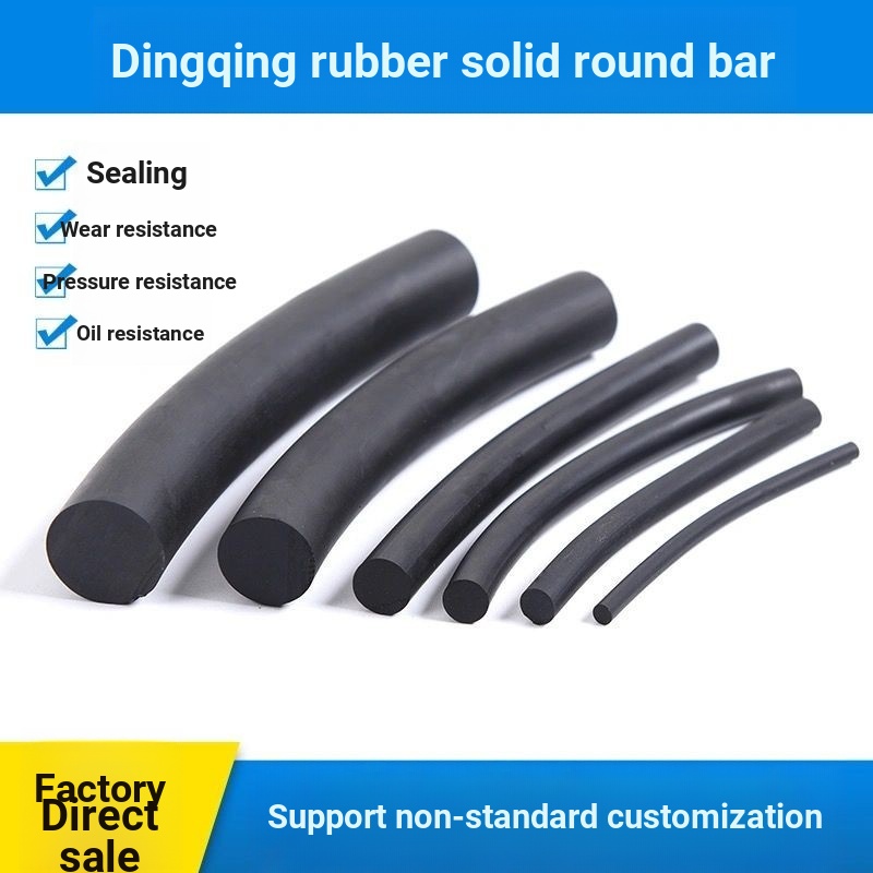 Rubber Round Sealing Strip Black Solid Round Strip Nitrile Oil ...