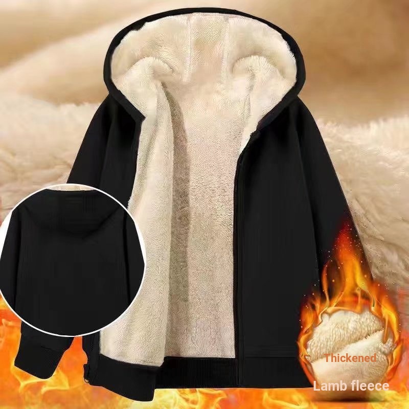 Thickened Lamb Wool Jacket Lamb Wool Jacket Warm Jacket Woolen Jacket ...