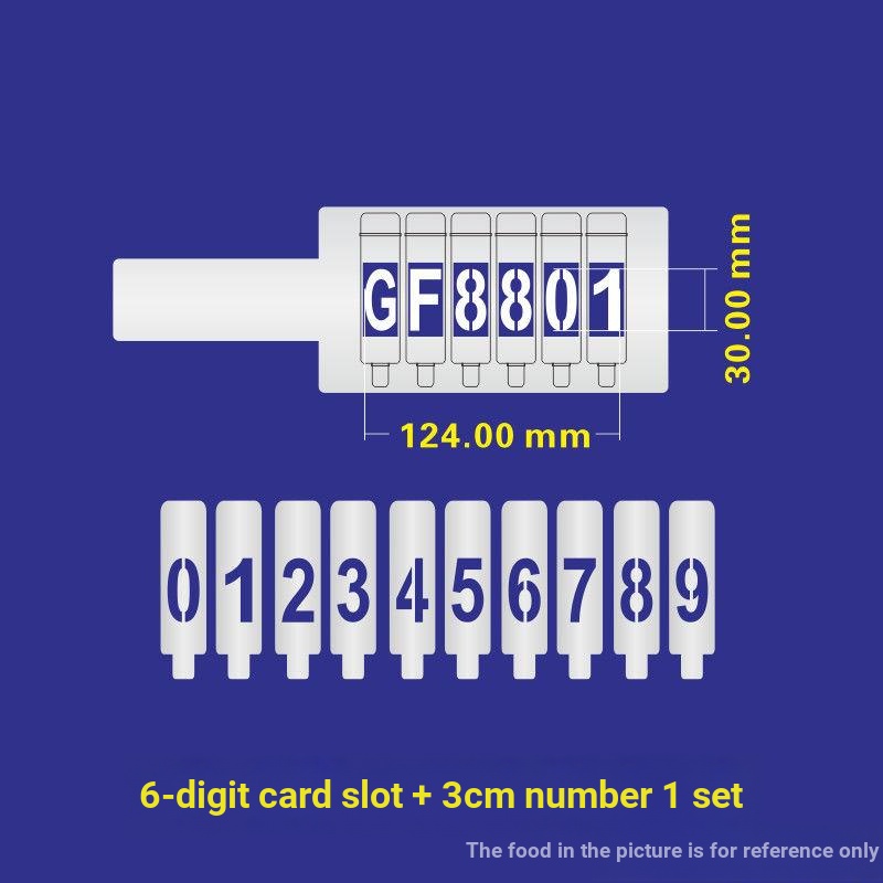 Hollow Card Slot Spray Paint Template Movable Numbers Letters Mobile ...