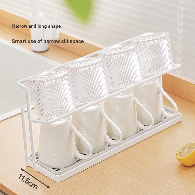 She Rack Storage Basket Double-Layer Water Cup Rack Kitchen Countertop ...