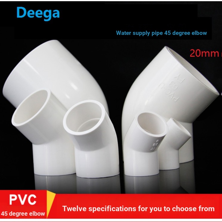 Deega pvc 45 Degree Elbow Water Pipe Fittings Water Supply Pipe 45 ...