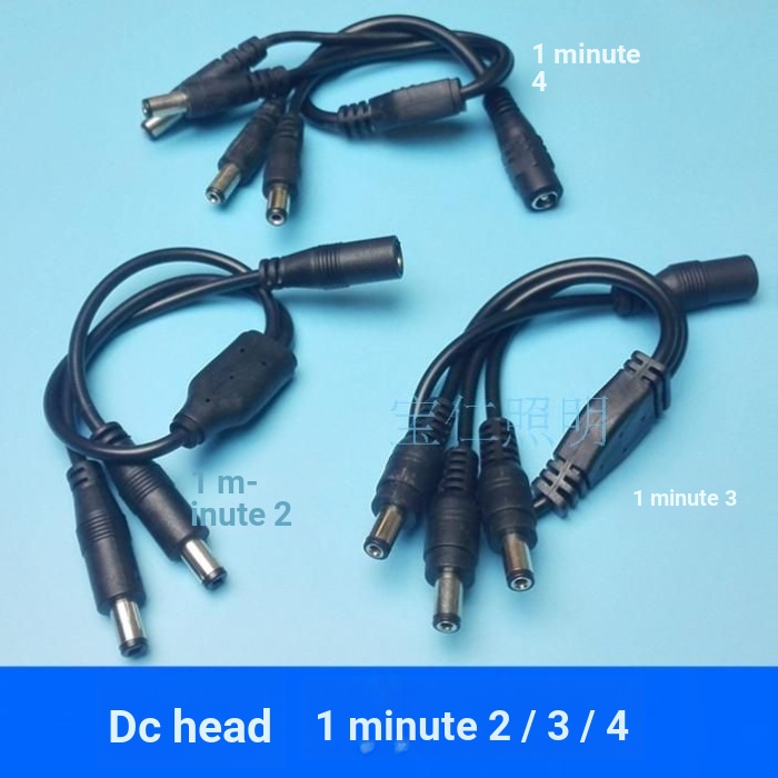Power Cord Connector Plug Plug One Point Two Three Four Eight LED Light ...