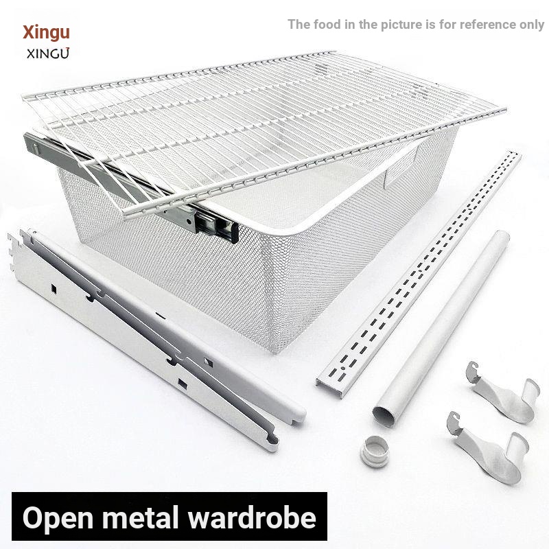 Open Closet Room Step-in Metal Wardrobe Accessories Wall-laying ...