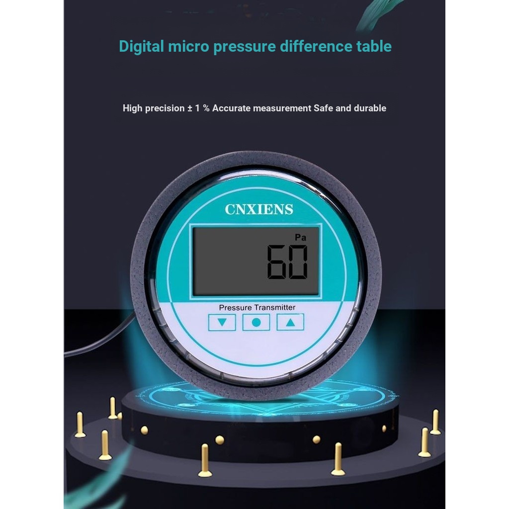 High Precision Digital Microscope Differential Pressure Gauge Filter Purification Clean Room ...