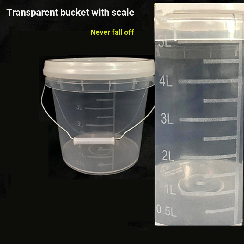 Plastic Transparent Bucket with Scale Medical 84 Disinfectant Scale ...