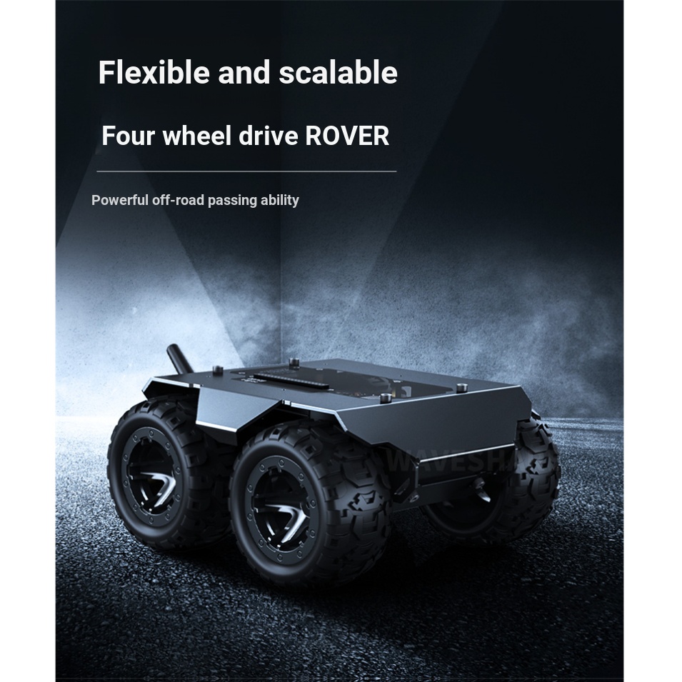Weixue WAVE ROVER All-Metal Frame Mobile Robot Four-Wheel Drive Chassis ...