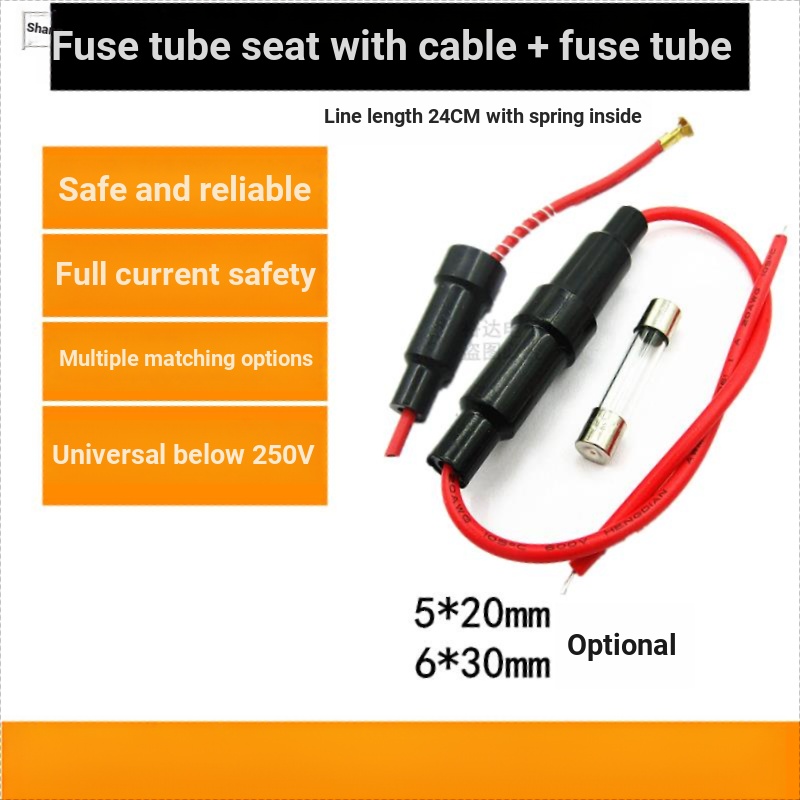 12.12 5x20/6x30mm Fuse Tube Holder Fuse Holder Box Fuse Cover ...