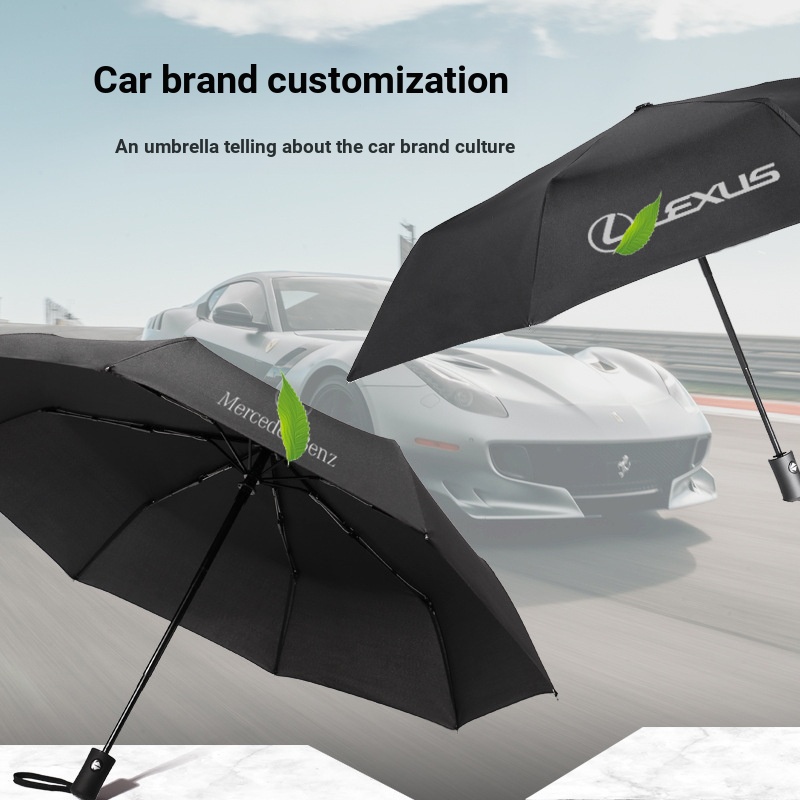 Plus Size Automatic Stacking Eight-Bone Umbrella Mercedes-BMW Automatic ...