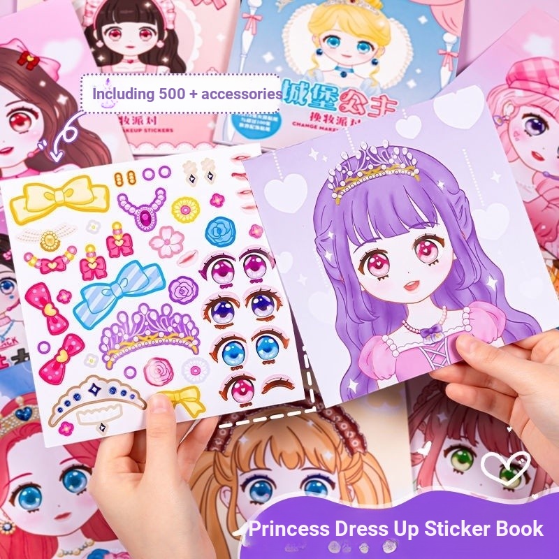 Best-Selling Princess Stickers Dress Up Show Children Educational Toys ...