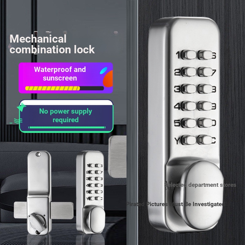Mechanical Combination Lock Double Door Sliding Door Combination Lock ...