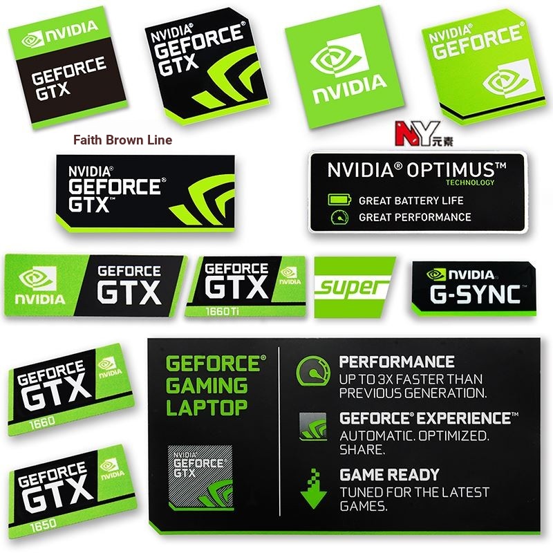 New Sticker GTX1660ti 1650 GEFORCE QUADRO Graphics Card Notebook ...