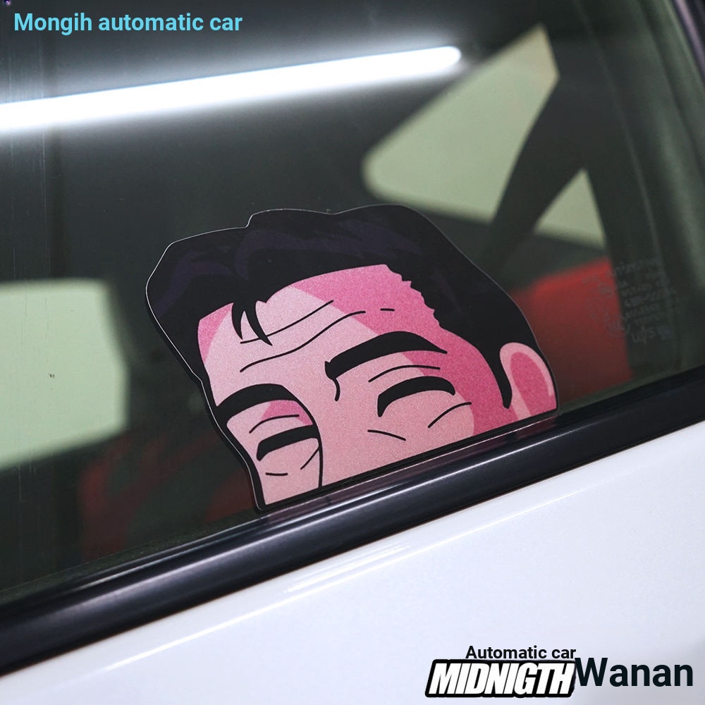 Wang Wan Car Stickers Creative Initial D Fujiwara Text Tai Gaze Window ...