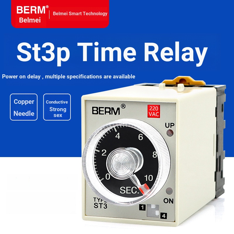Time Relay ST3P A-A B C D E Power On Power Off Delay 24V 380V JSZ3 220V ...