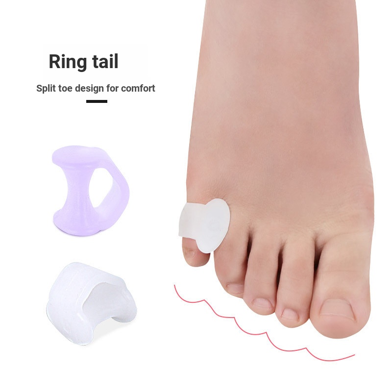 5 Pairs Small Toe Separation Corrector Tail Finger Ring Toe Separator ...