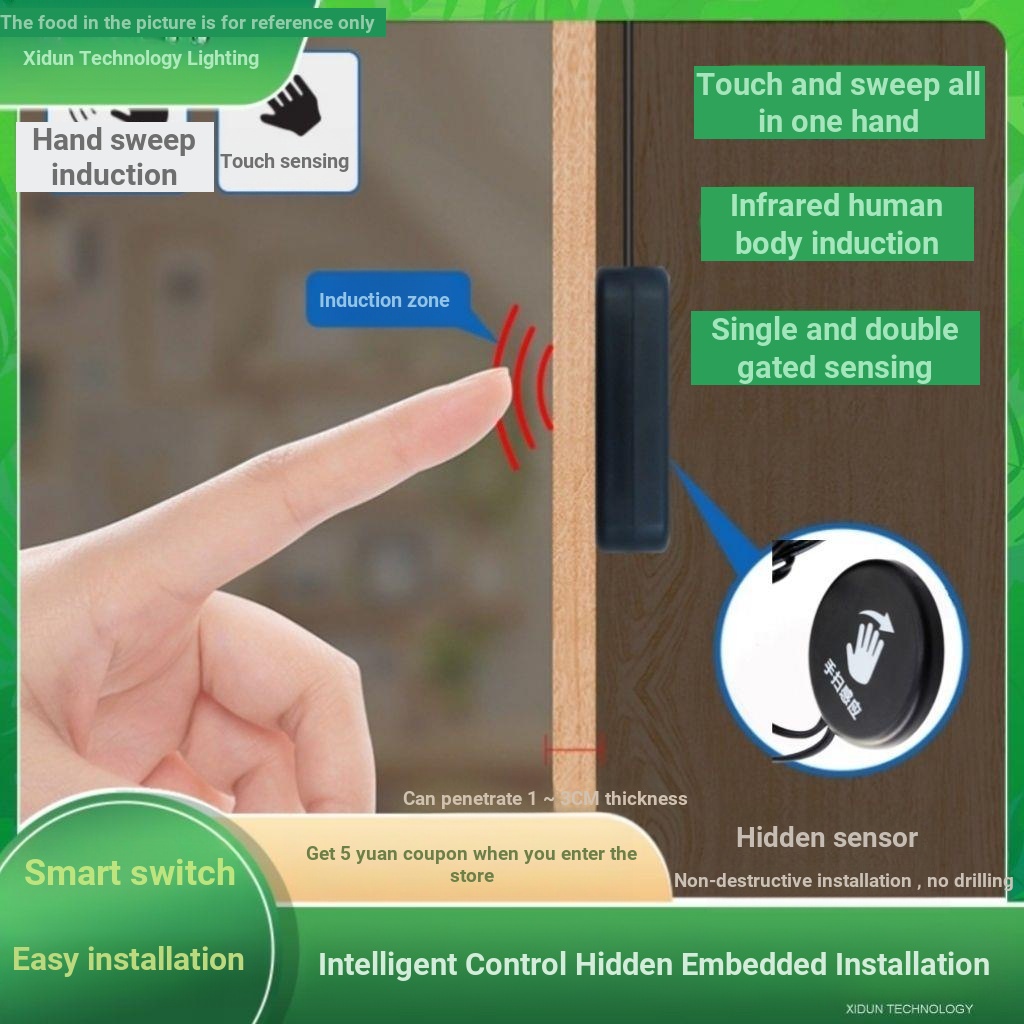 Cabinet Wardrobe Smart Sensor Switch Partition Partition Touch Switch ...