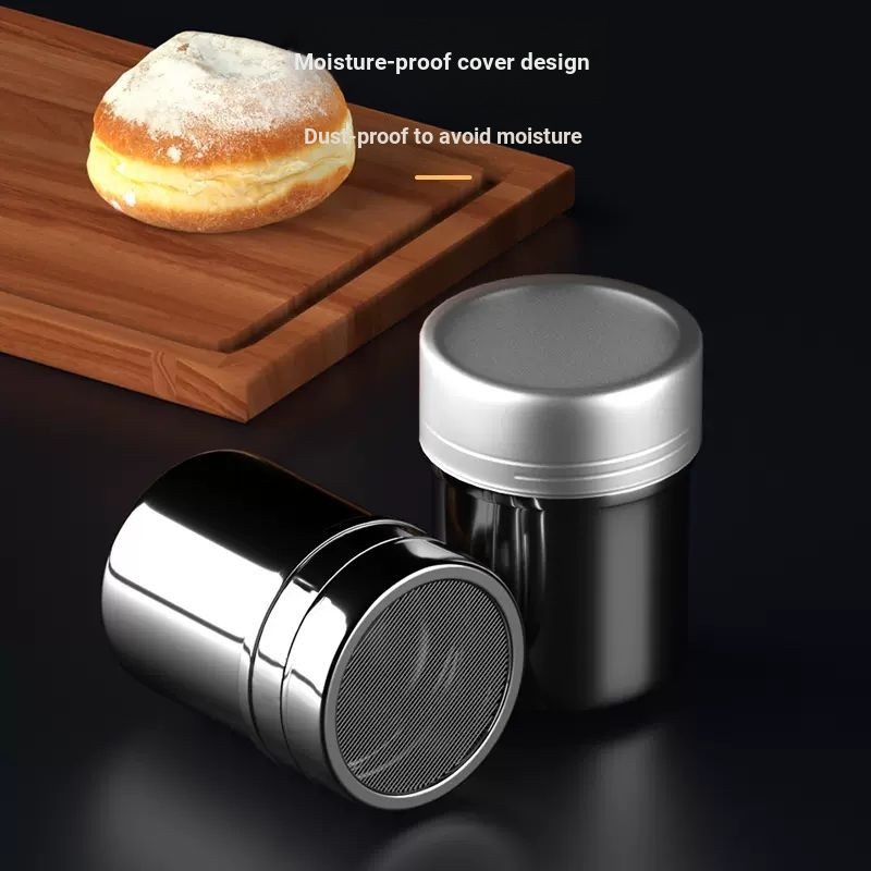 Stainless Steel Powdered Sugar Sieve Matcha Cocoa Powder Fancy Coffee ...