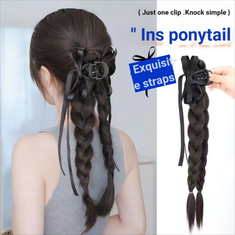 Wig Braids Female Sweet Cool Fishbone Twist Braids Ballet Style Grab ...