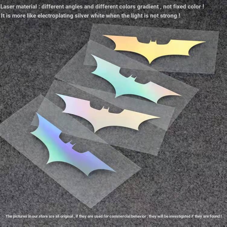 Batman Logo Reflective Sticker Batman Colorful Laser Reflective Sticker ...