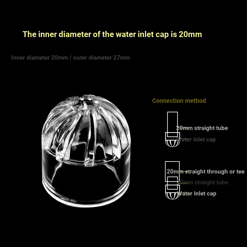 Transparent Transparent Acrylic Water Inlet Cap Water Pipe Fittings ...