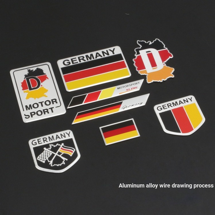 German Flag Metal Car Sticker Decorative Sticker Scratch Sticker Car ...