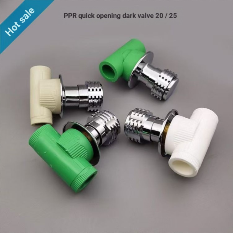 Dark Valve 4 Points 6 Points PPR Quick Open Tap Water Stop Valve ...